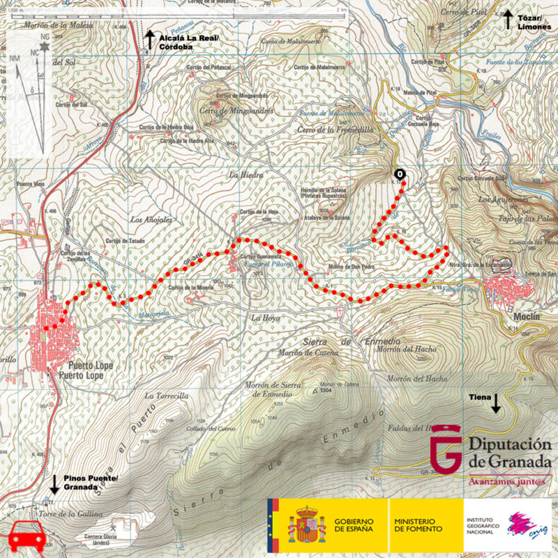 Vía ferrata Pueblos de Moclín – Red Provincial de Itinerarios